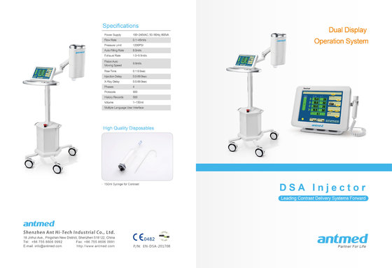 ANGIO single head contrast media injector, Angiography injector, high pressure injector, sindy@antmed.com