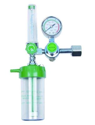 Float-Type Medical Oxygen Regulator W/ O2 Humidifier for Oxygen Cylinders