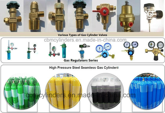 Seamless Steel Argon Helium CO2 Gas Cylinders 40 Liter