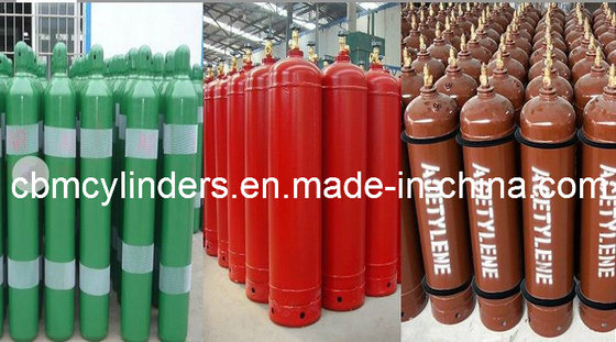 OEM O2 Gas Cylinders 40L (6m3) for Gas Plants