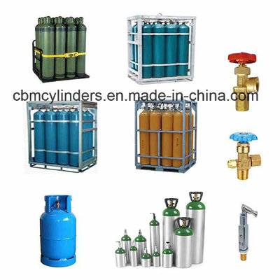 High Pressure Seamless Aluminum Oxygen Cylinders 10L with Valves & Handles