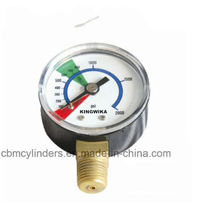 Oxygen Pressure Gauge for Oxygen Gas Regulators.