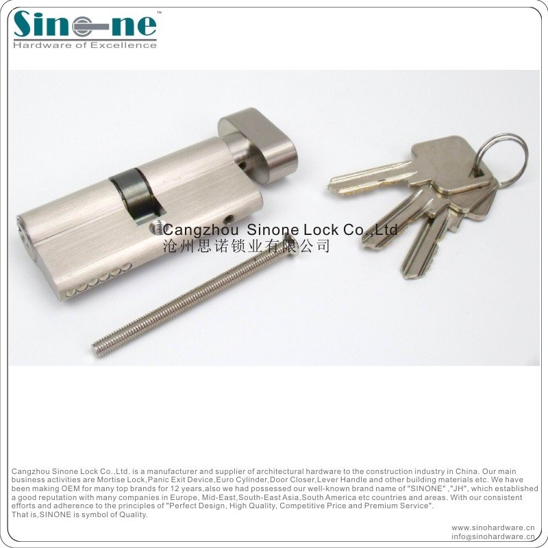 Brass Euro Profile Double Cylinder Mortise Lock/Guaranteed for 5 years