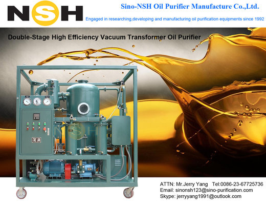 SIEMENS Supplier Sino-NSH Oil Filtration Machine For Transformer,Double-stage Vacuum Oil Filtration System