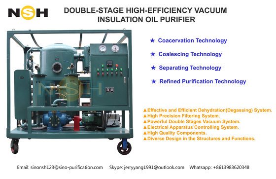 SIEMENS Supplier Sino-NSH Oil Filtration Machine For Transformer,Double-stage Vacuum Oil Filtration System