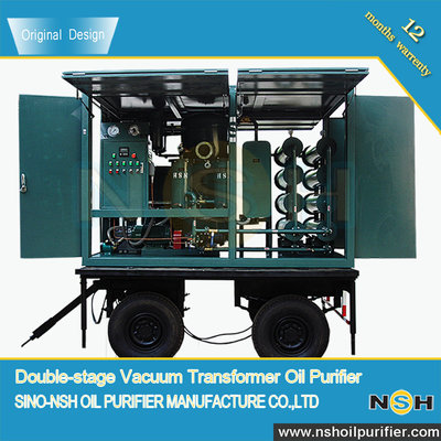 NSH Transformer Oil Filter Machine, China famous manufacturer,Mobile with trailer,oil purifier machine