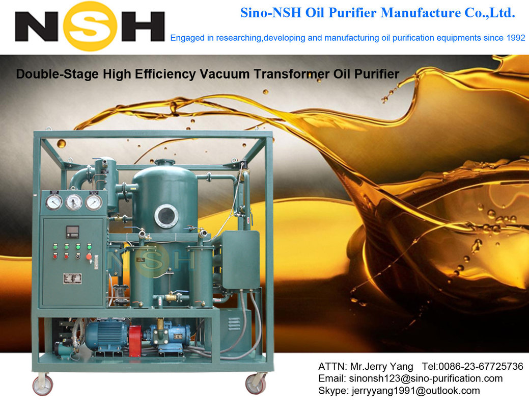 SIEMENS Supplier Sino-NSH Oil Filtration Machine For Transformer,Double-stage Vacuum Oil Filtration System