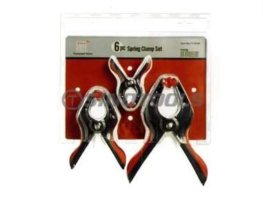 6pc Plastic Spring Clamps Set
