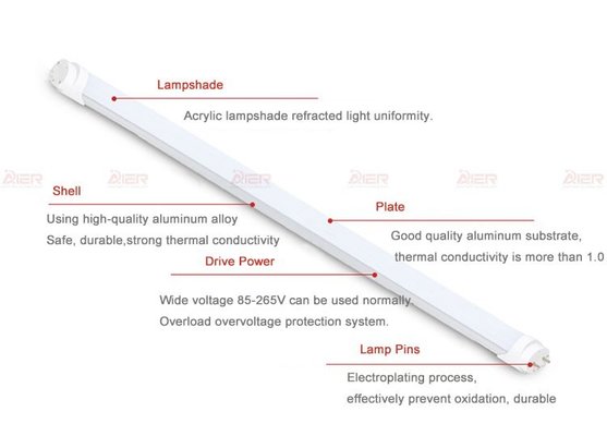 CE ROHS BIS ETL DLC Aprroved 1200mm 4ft led fluorescent tube