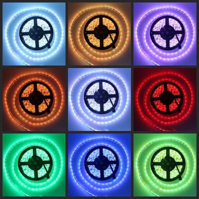 Promotion Price Cheap 5m 12V SMD 5050 RGB Flexible LED Light Strip Kits With Remote 24 Key Controller