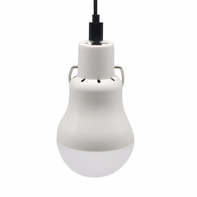 Outdoor/Indoor Solar Powered Bulb Light Portable Camping Lamp Solar Panel Low-power Night Travel Used 5-6hours