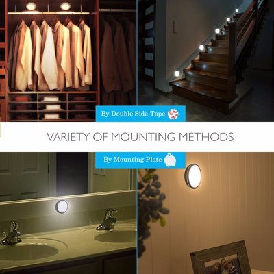Motion Sensor Light Rechargeable LED Night Light Stick-anywhere Closet Lights