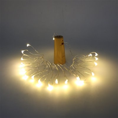 2M Cork Shaped Bottle Stopper Lamp Glass Wine Silver Copper Wire String Lighting