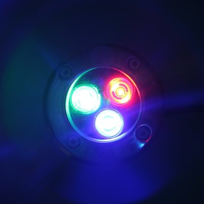 3W RGB Landscaping LED Lights IP67 RGB Underground With 24 Key Remote IR Controller