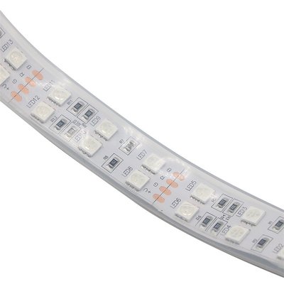 Double Row LED Strip 5050 DC12V Silicone Tube Waterproof IP67 LED flexible Light Warm white white RGB
