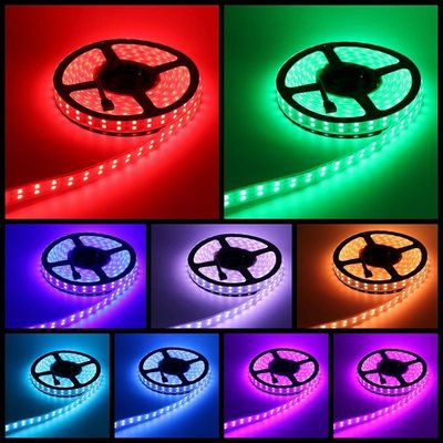 Double Row LED Strip 5050 DC12V Silicone Tube Waterproof IP67 LED flexible Light Warm white white RGB