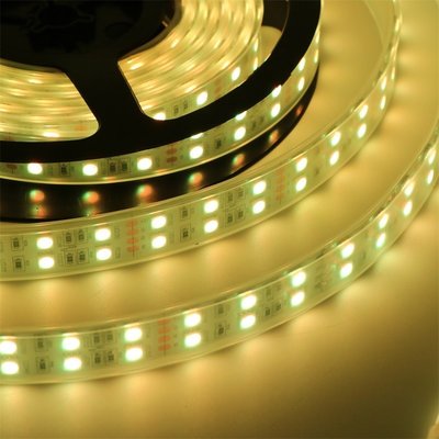 Double Row LED Strip 5050 DC12V Silicone Tube Waterproof IP67 LED flexible Light Warm white white RGB