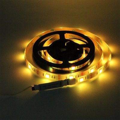 50-200cm Waterproof 4.5V 5050 RGB LED Strip Light Battery Powered + 24key Remote