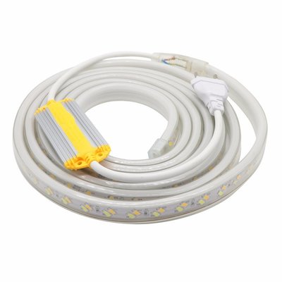 120leds/M Dimmable 220V LED Strip 5730 SMD White/Warm White Flexible +Power Plug