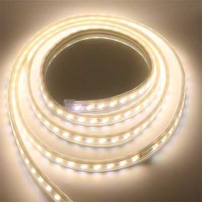 120leds/M Dimmable 220V LED Strip 5730 SMD White/Warm White Flexible +Power Plug