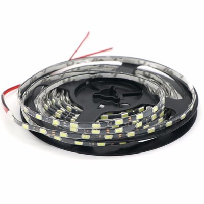 Narrow Side IP65 Waterproof 5730 LED Strip Flexible Light 12V Width 4.7mm Black / White PCB 60led/M