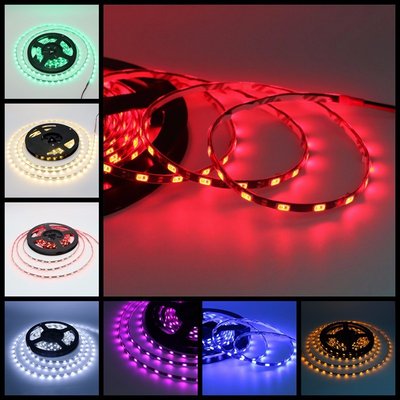 Narrow Side IP65 Waterproof 5730 LED Strip Flexible Light 12V Width 4.7mm Black / White PCB 60led/M