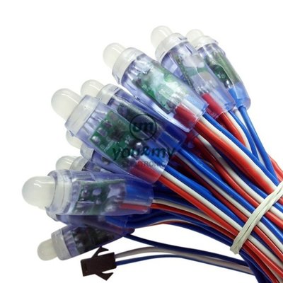 WS2811 led pixel module 12mm IP68 waterproof DC5V full color RGB string christmas LED light Addressable