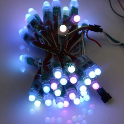 WS2811 led pixel module 12mm IP68 waterproof DC5V full color RGB string christmas LED light Addressable