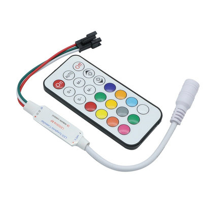 New RF DC5 - 24V 21 key led remote controller for WS2811 strip 63 Kinds effects