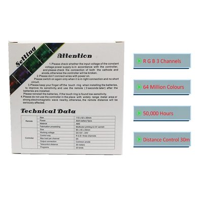 Color Dimmer 2.4G RF RGB Led Contronller Manual For Led Strip Light Christmas Lights