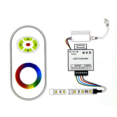 DC 12V 24V RGB LED Controller 5 Keys Touch Remote Control 18A 3 Channel Common Anode for rgb led strip lighting