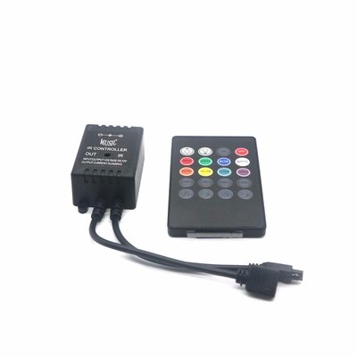 DC12V IR Music Controller with 20 Keys Remote for RGB LED Strip Light