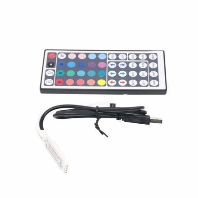 DC 5V 44 Keys IR USB Port Mini Remote Controller For 5050 3528 RGB LED Strip Lights