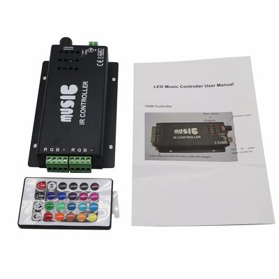 12V 24 Keys Wireless IR Remote Control LED Music Sound Control RGB led Controller Dimmer for 3528 5050 RGB LED Strips