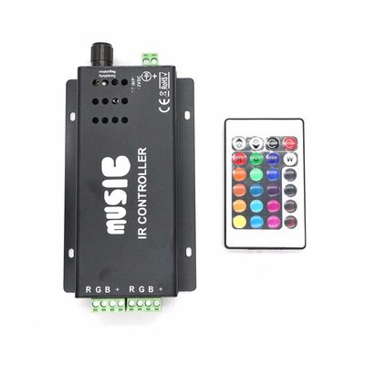 12V 24 Keys Wireless IR Remote Control LED Music Sound Control RGB led Controller Dimmer for 3528 5050 RGB LED Strips