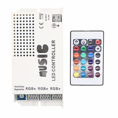 Music LED Controller 24 Keys DC12-24V Sound Music IR Remote Controller Dimmer For RGB 5050 3528 LED Light Strip