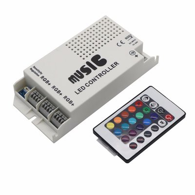 Music LED Controller 24 Keys DC12-24V Sound Music IR Remote Controller Dimmer For RGB 5050 3528 LED Light Strip