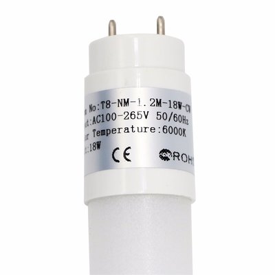 Led Light Nano T8 Plastic Material High Lumen Enery Saving 18W T8 Led Tube 1.2M