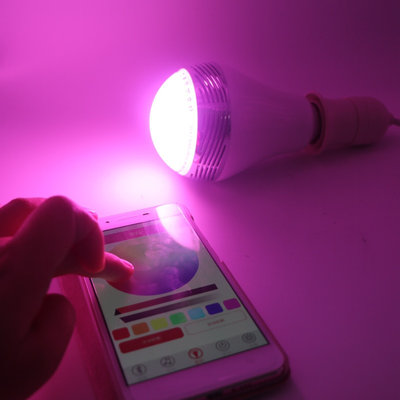 Phone Control Colorful Music LED Light Bulb Bluetooth Speaker Portable Music Smart RGB Bubble Lamp