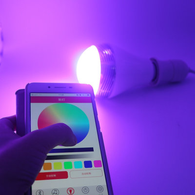 Phone Control Colorful Music LED Light Bulb Bluetooth Speaker Portable Music Smart RGB Bubble Lamp