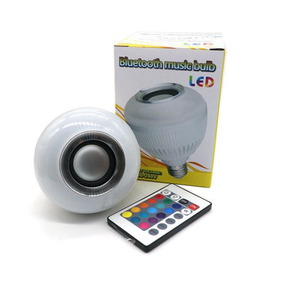 Wireless Bluetooth 6W LED Speaker Bulb Audio E27 Colorful Music Playing Lighting With 24 Keys IR Remote Controller