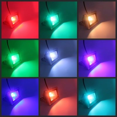 Led Flood Light 50W Outdoor Lamp Security IP65 Waterproof Floodlight Spotlight LED RGB With Remote