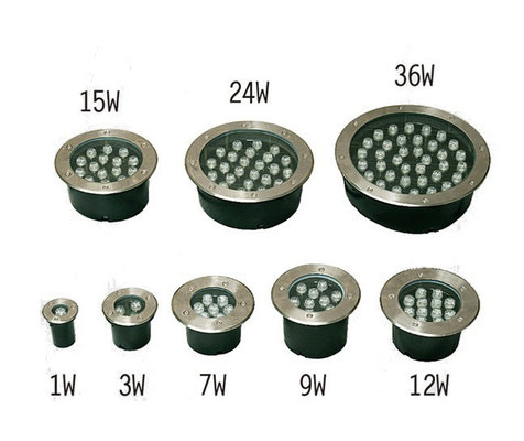IP67 recessed light 1W 3W 5W 6W 7W 9W 12W 15W 18W 24W 30W 36W LED Underground / Inground Light
