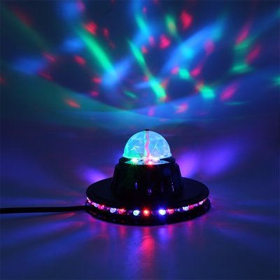 Color Changing RGB Mini LED Rotating Crystal Stage Light For KTV Xmas Party Club Pub