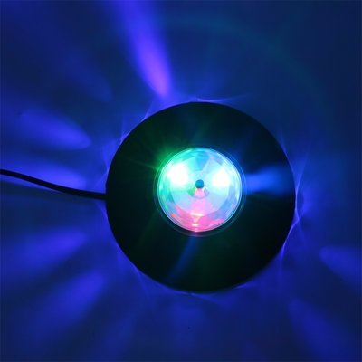 Color Changing RGB Mini LED Rotating Crystal Stage Light For KTV Xmas Party Club Pub