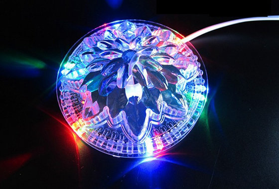5W 48 LED RGB Light Color Voice Control Lotus Pattern LED Stage Christmas Light