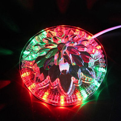 5W 48 LED RGB Light Color Voice Control Lotus Pattern LED Stage Christmas Light