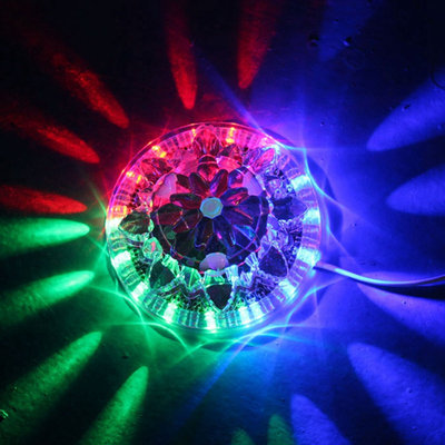 5W 48 LED RGB Light Color Voice Control Lotus Pattern LED Stage Christmas Light