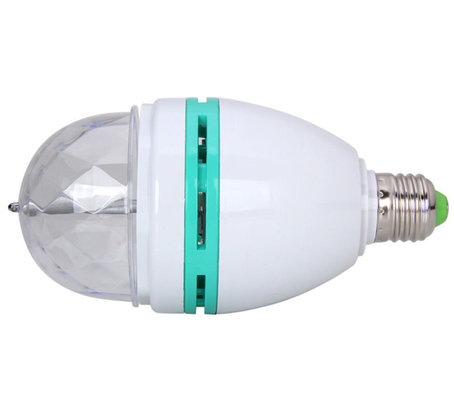 E27 3w RGB Disco Lighting Led Ball Bulb Rotating Home Party Disco Light