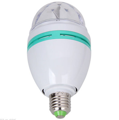 E27 3w RGB Disco Lighting Led Ball Bulb Rotating Home Party Disco Light